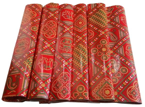 ZOKCY Pack of 15 Pcs Jaipuri Design Abri Gift Wrapping Paper ...