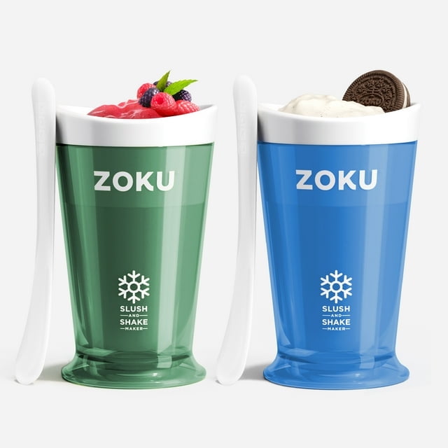 ZOKU Original Slush and Shake Maker, Set of 2 Slushy Cups, Blue/Green ...