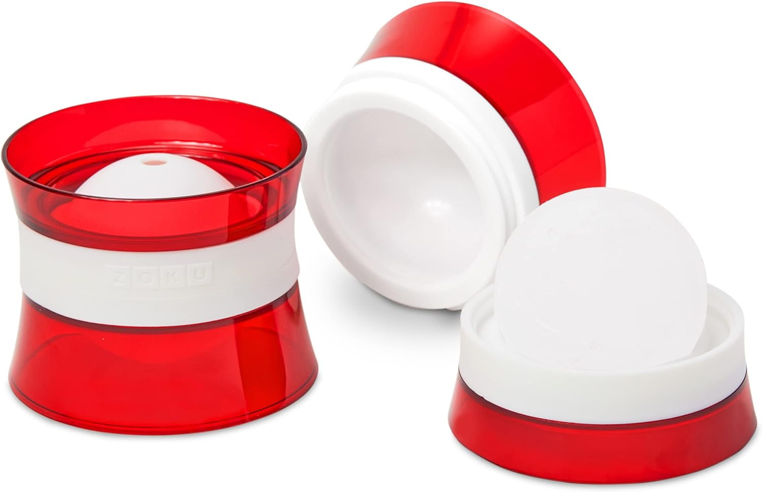 ZOKU Set of 2 Silicone Ice Ball Molds, 2.5-Inch Cocktail Ice Ball ...