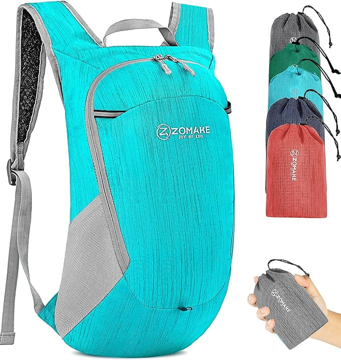 ZOMAKE Ultra Lightweight Packable Backpack 18L - Small Foldable Hiking Backpacks Water Resistant ...