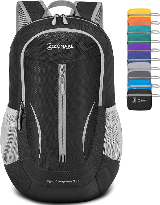 ZOMAKE Ultra Lightweight Packable Backpack 25L - Foldable Hiking ...