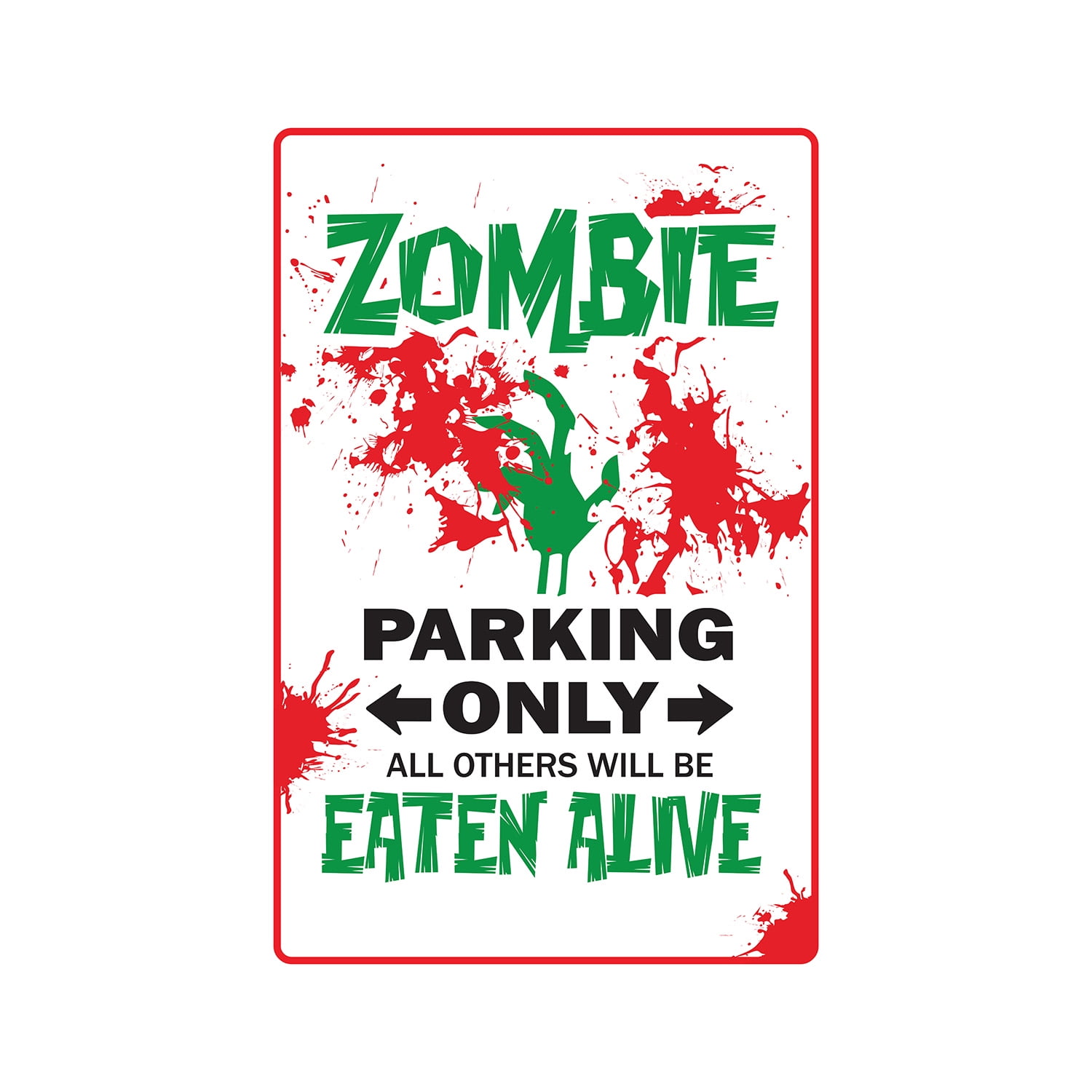 ZOMBIE Aluminum Sign undead creatures horror fantasy movies films games ...