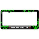 ZOMBIE HUNTER, Biohazard License Plate Tag Frame, Multiple Colors ...