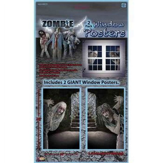 ZOMBIE WINDOW POSTER - Walmart.com