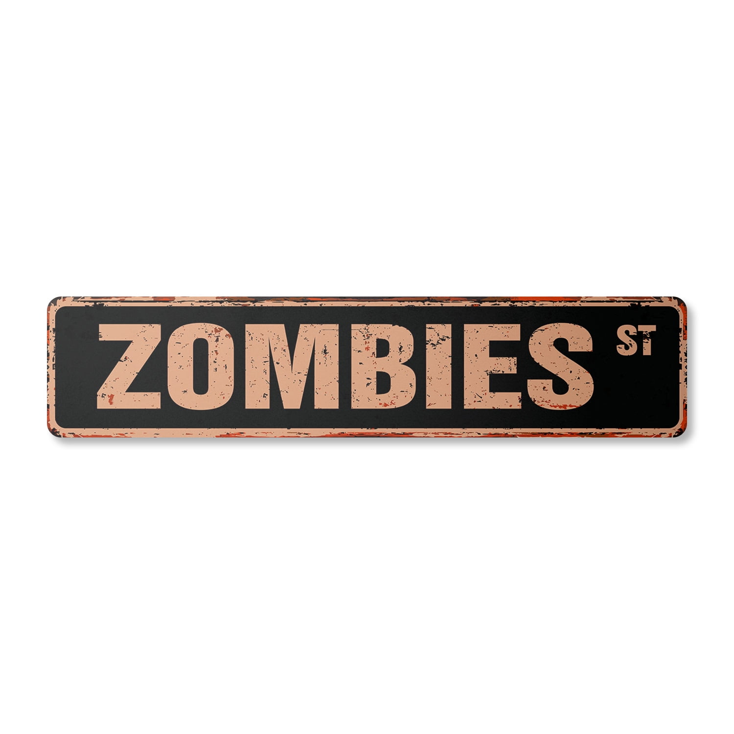 ZOMBIES Vintage Plastic Street Sign death dead halloween fantasy graves ...