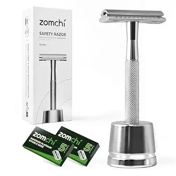 ZOMCHI DE Safety Razor with 10 Safety Razor Blades, Reusable Metal ...