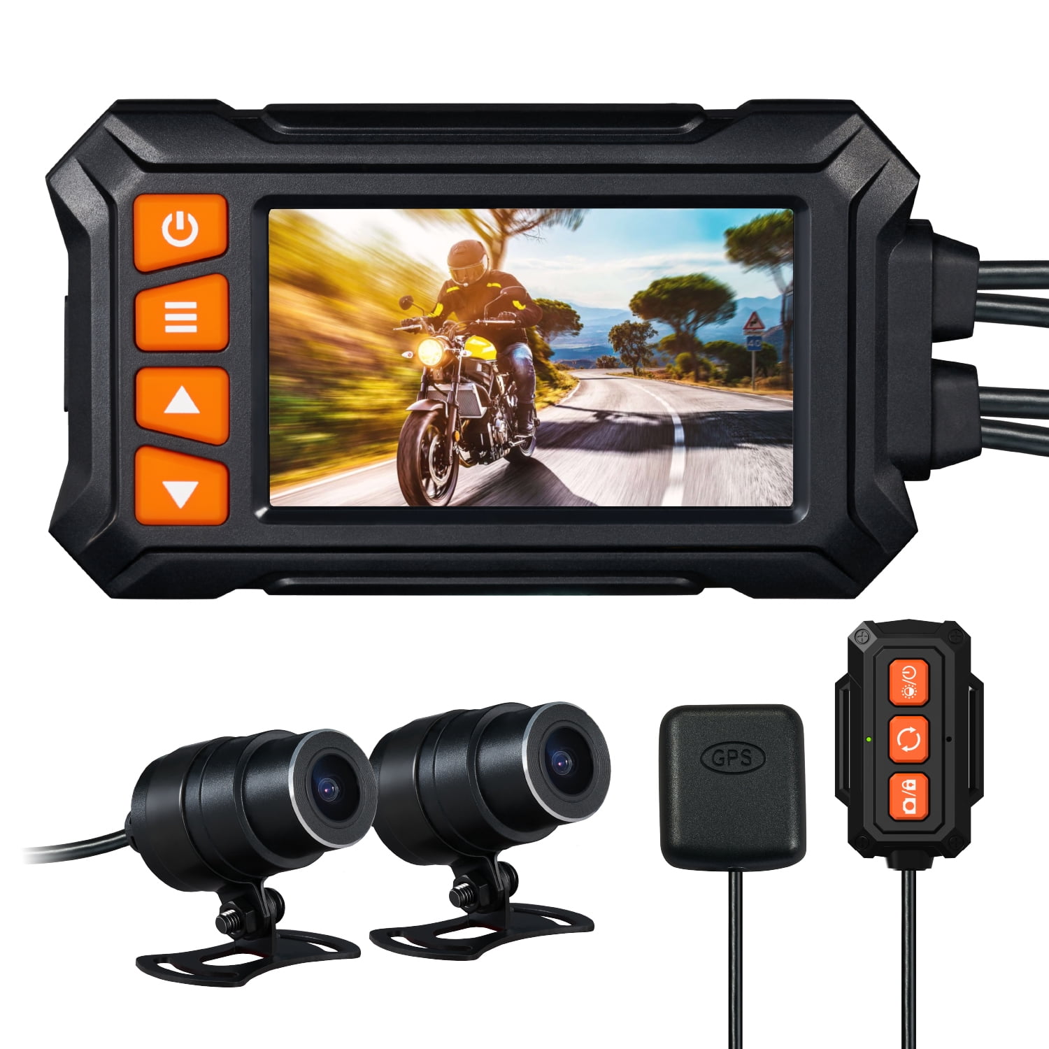 ZOMFOM MD30 Dual 2K 30fps/1080P 60fps Motorcycle Camera, All Waterproof ...