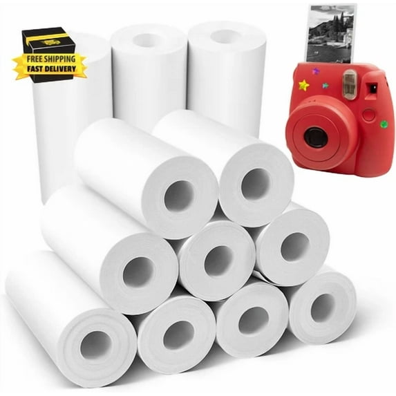 ZONE- 12 Rolls Kids Camera Instant Print, Hd Paper Camera, 57 X 25Mm ...