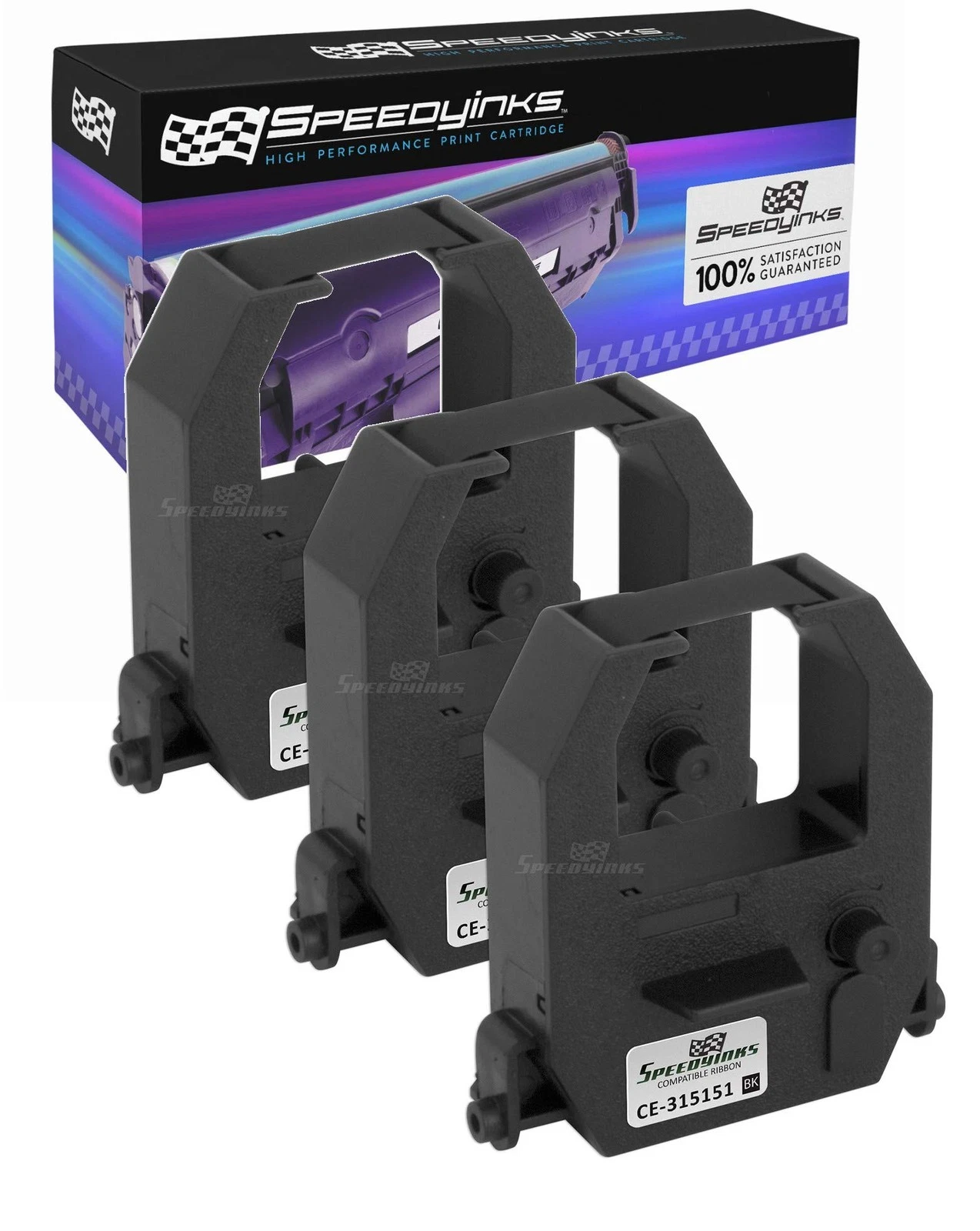 ZONE- 3Pk Compatible Ce-315151 For Amano Black Time Clock Ribbon Cartridge Pix 3000 55 - Walmart.com