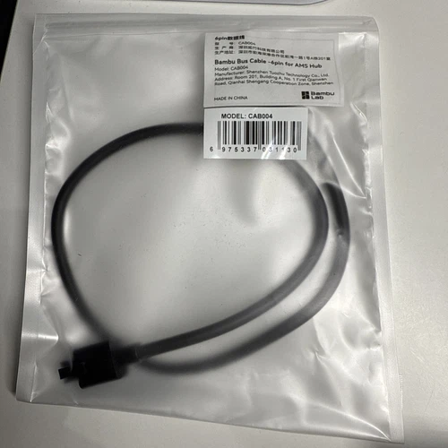 ZONE- Bambu Lab Buffer To Ams 6 Pin 510Mm Bus Cable P1P P1S X1C 3D ...