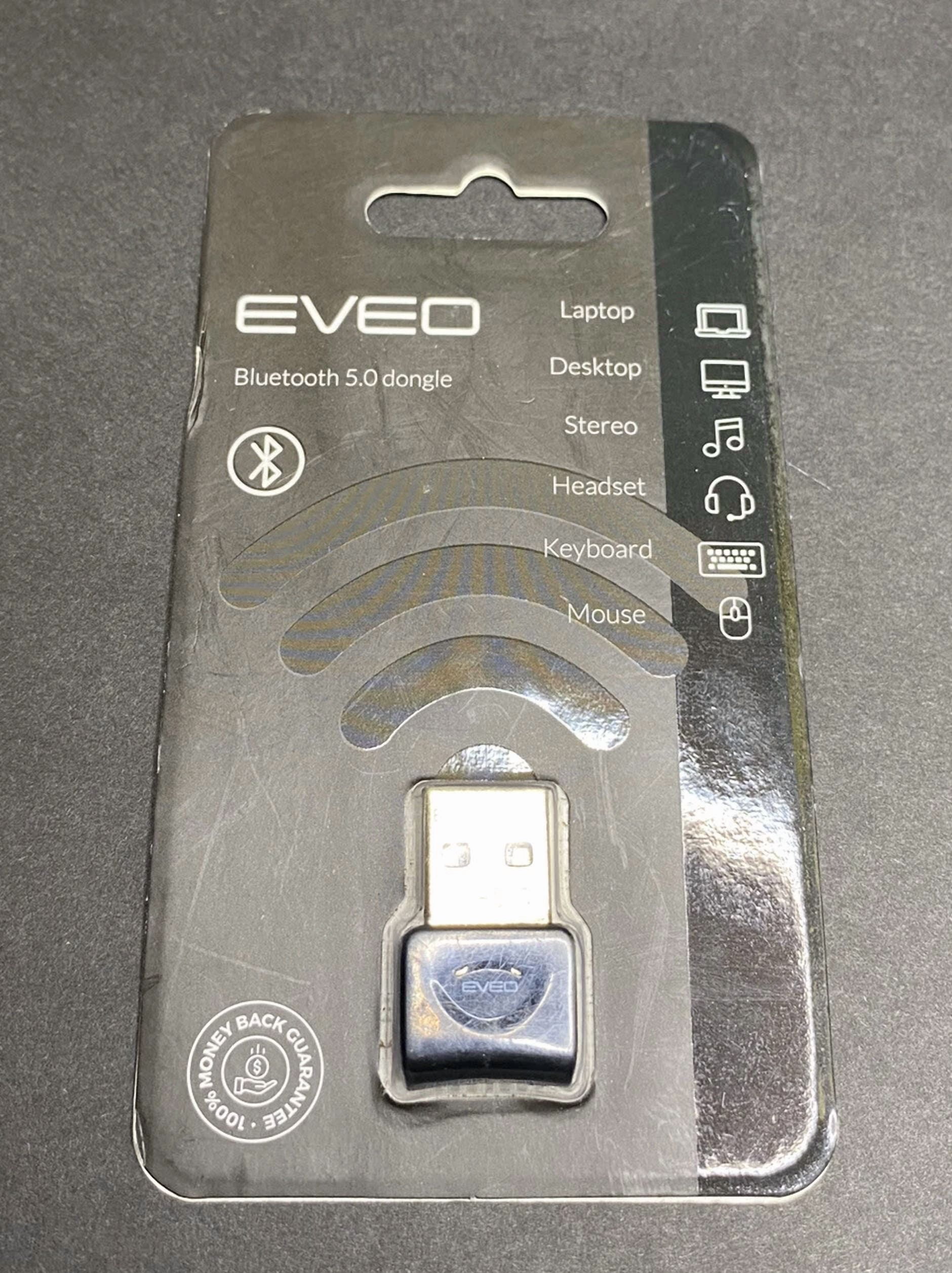 ZONE- Eveo Bluetooth 5.0 Dongle Adapter For Windows Pc Stereo Headset ...