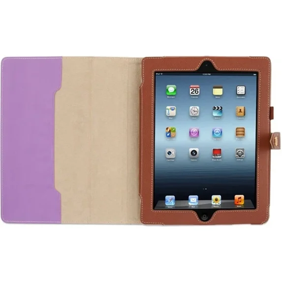 ZONE- Griffin Backbay Elan Folio Stand Lavender/Brown Leather Case For ...
