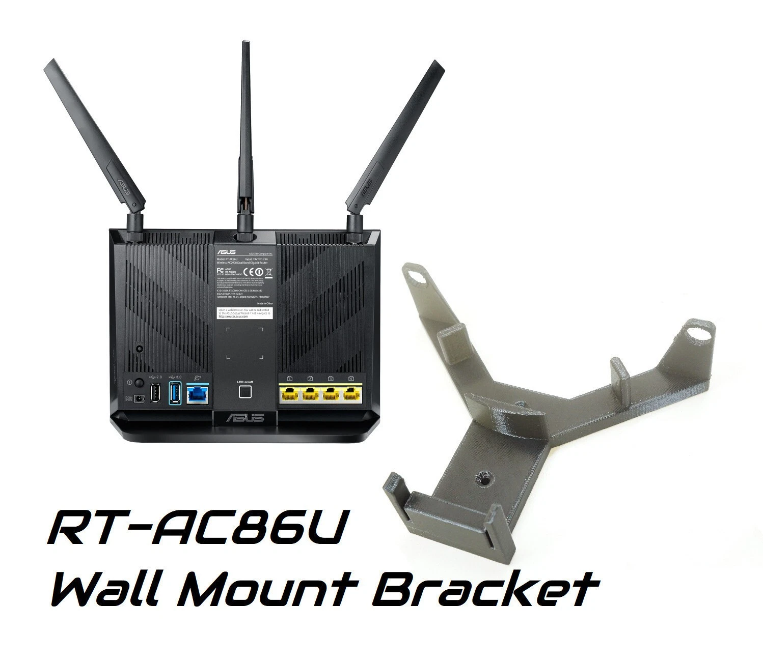ZONE- Low Profile Wall Mount Bracket For Asus Rt-Ac86U Wifi Router ...