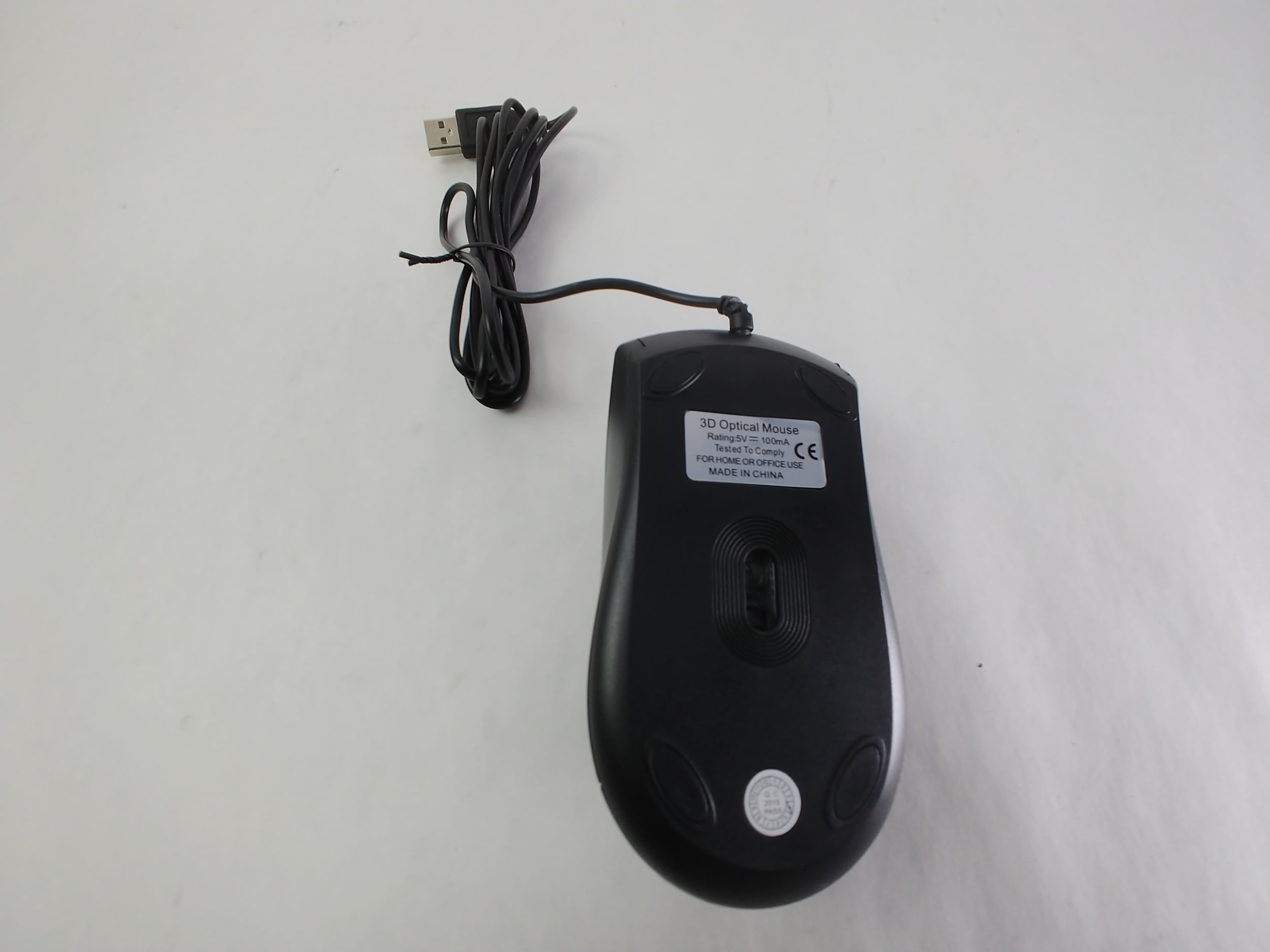 ZONE- New Ast Wired 3-Button Standard 3D Optical Usb Mouse Black ...
