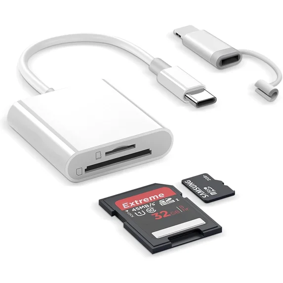 ZONE- Sd Card Reader For Iphone Ipad, Support Sd/Microsd Cards ...