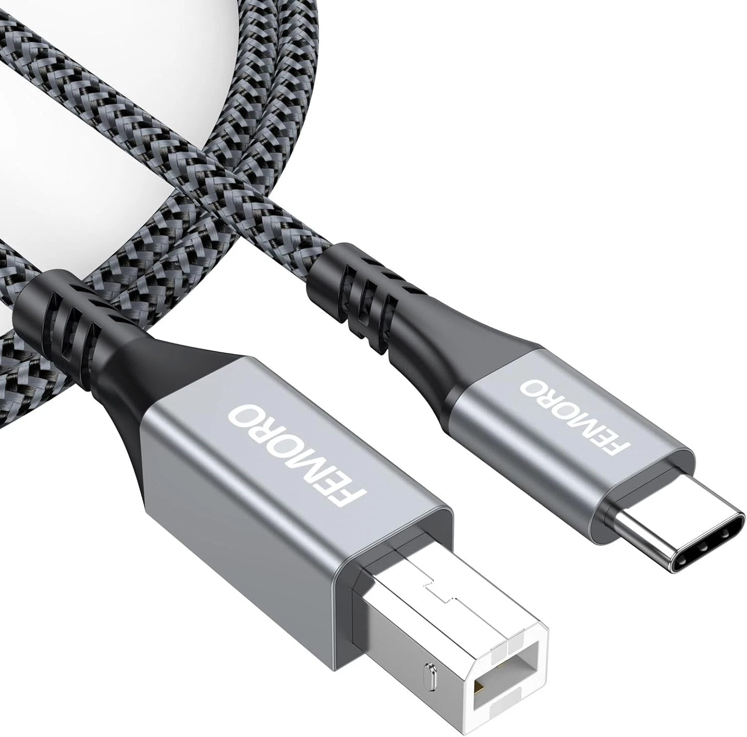 ZONE- Usb B To Usb C Cable 3Ft, Midi To Usbc Braided Laptop Printer ...