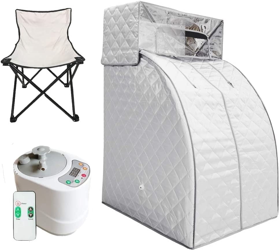 ZONEMEL Full-Size Portable Steam Sauna Kit, 2 Liters 900 Watt, Remote ...
