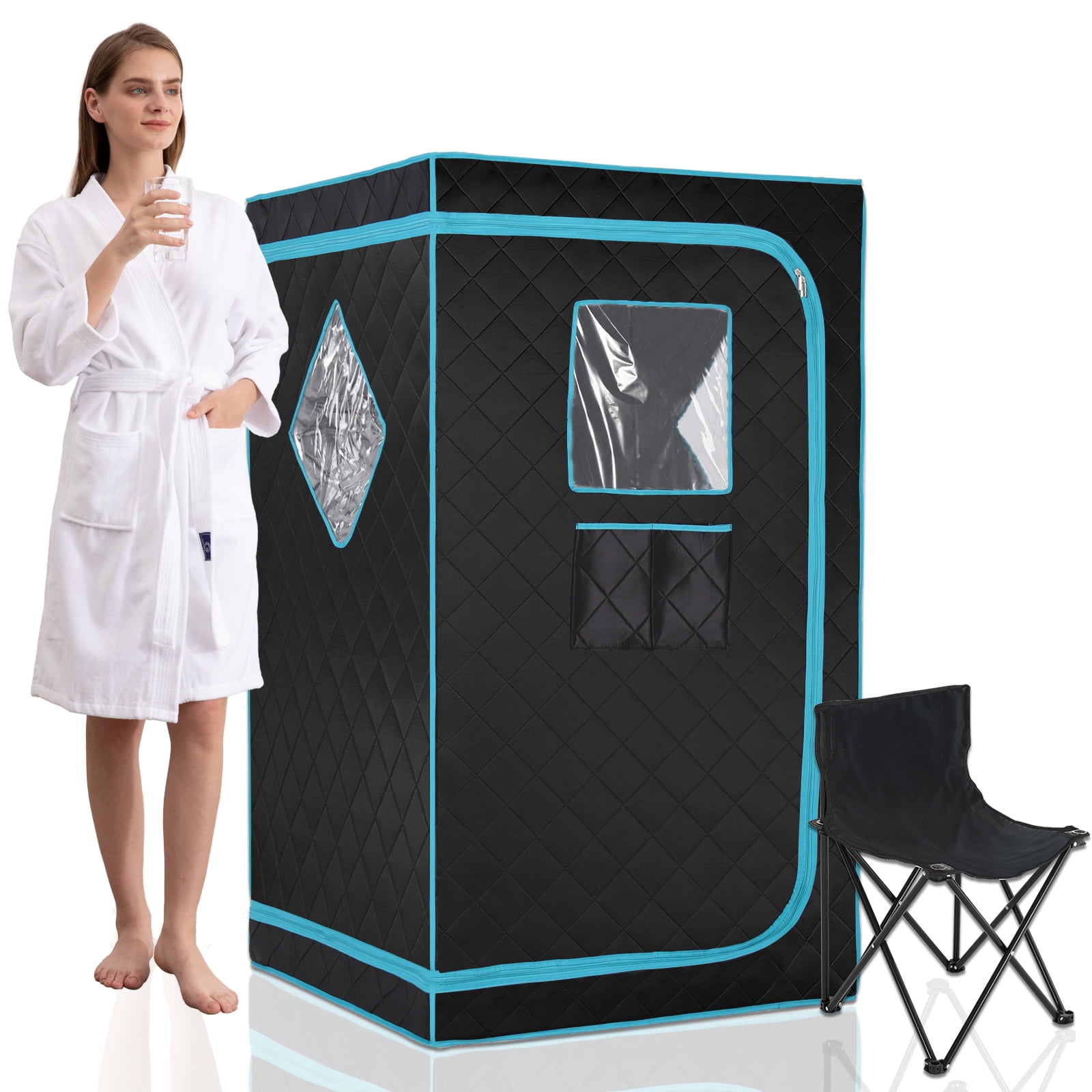 ZONEMEL Personal Portable Steam Sauna, Full Size Sauna Tent 3L Steamer ...