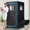 ZONEMELPortable Far Infrared Sauna Tent with Foldable Chair & Remote ...