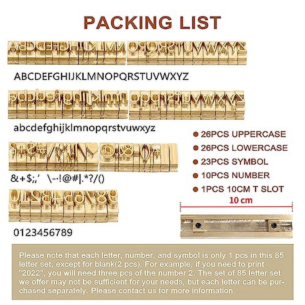 ZONESUN Hot Foil Stamping Machine Stamping Letters Number Symble Alphabets Symbols Characters ...