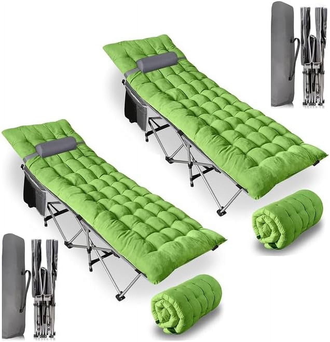 ZONETECH cot (Foldable Cot with Green Mattress, 2-Pack) - Walmart.com