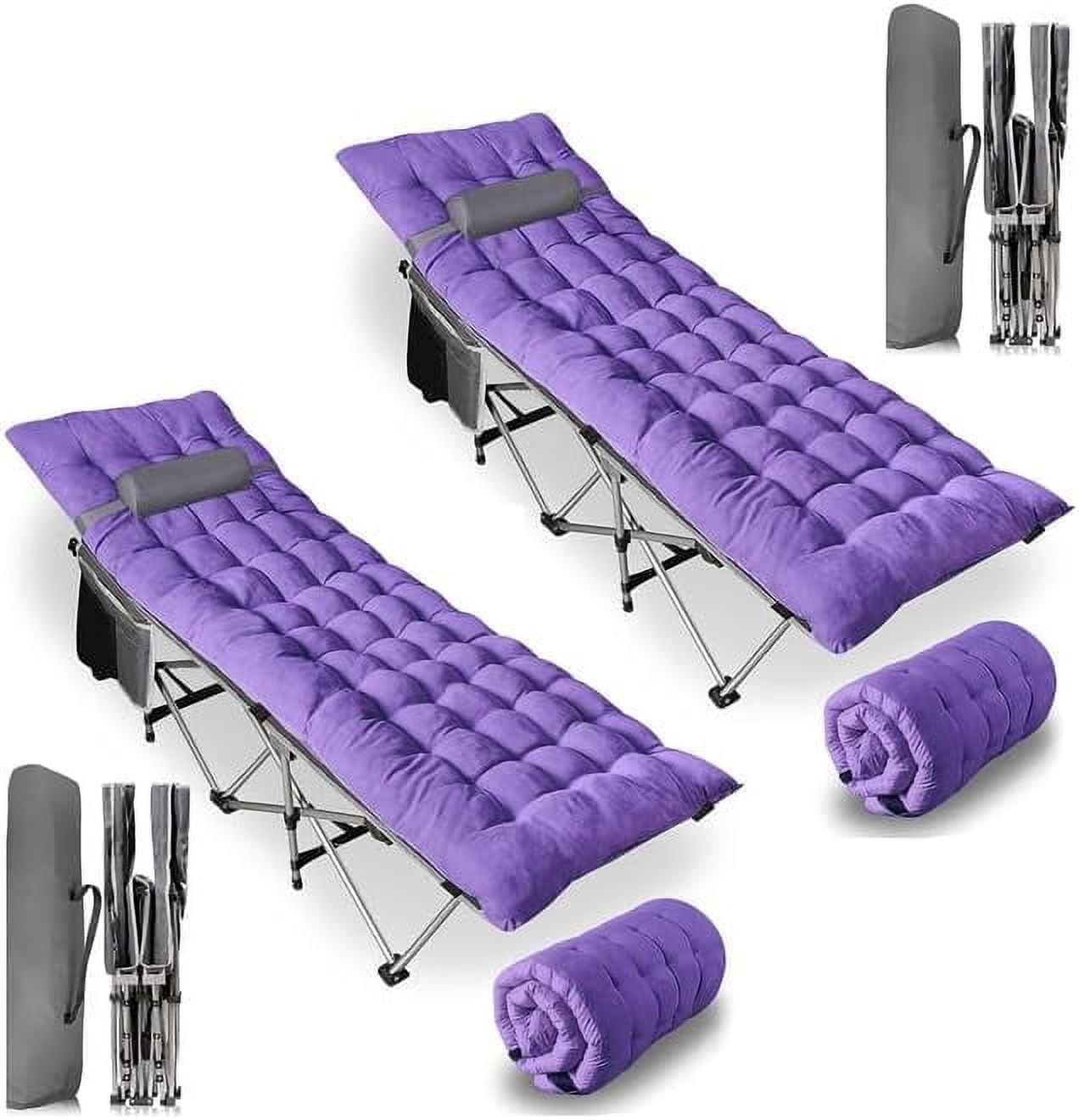 ZONETECH cot (Foldable Cot with Lavender Mattress, 2-Pack) - Walmart.com