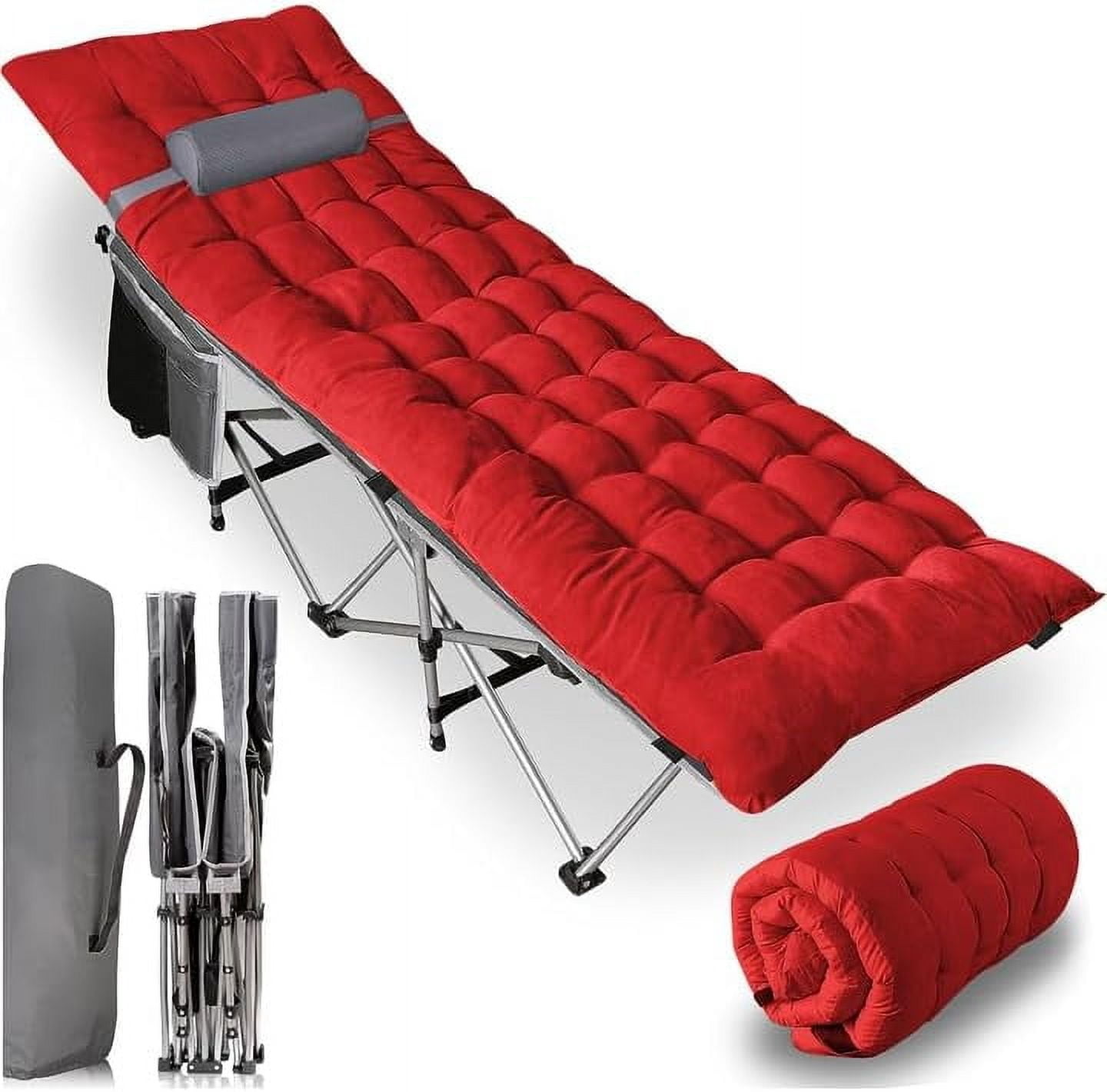 ZONETECH cot (Foldable Cot with Red Mattress, 1-Pack) - Walmart.com