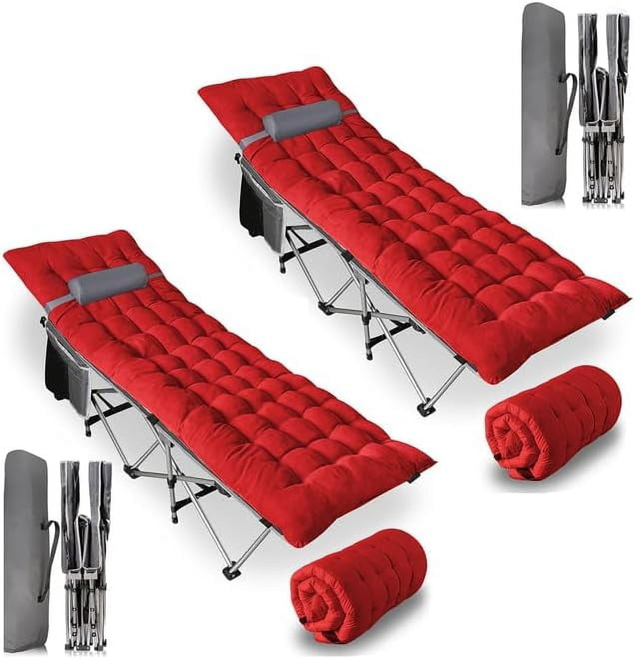ZONETECH cot (Foldable Cot with Red Mattress, 2-Pack) - Walmart ...