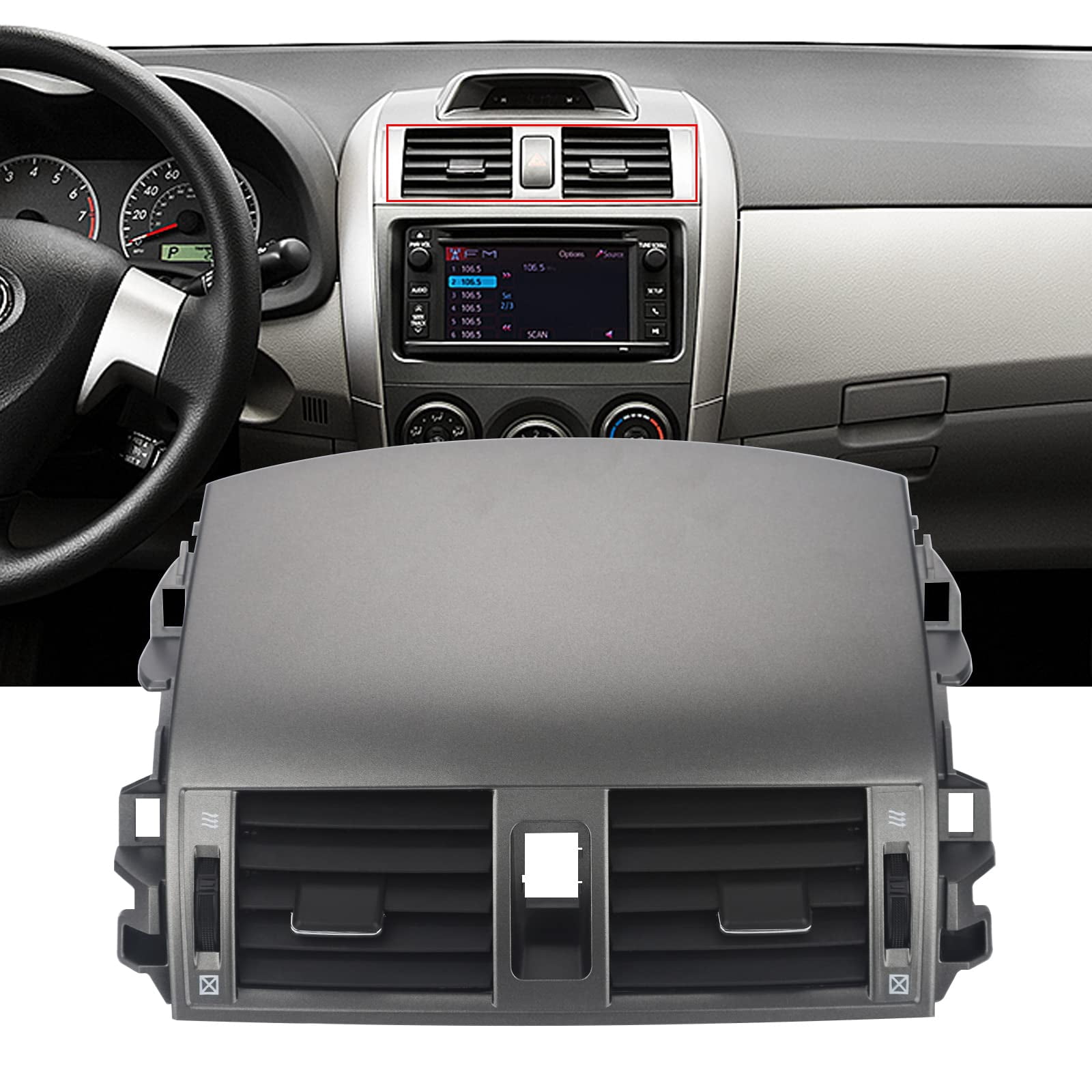 ZONFANT Upgrade Adjustable Air Volume Center Dash A/C Outlet Air Vent ...