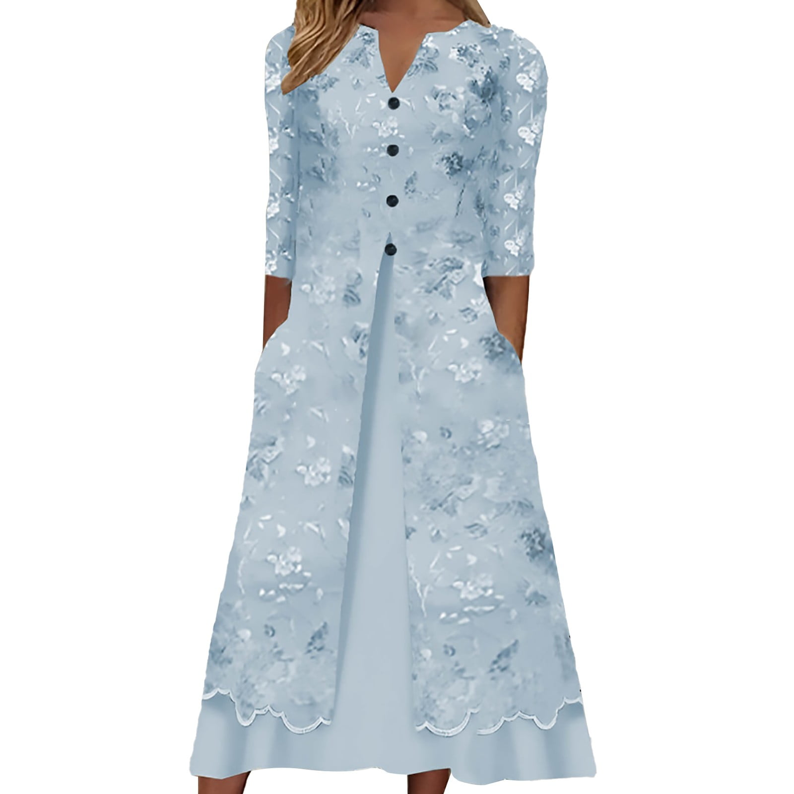 ZONGYISM Clearance Tunic Dress Spring Formal Dresses for Women Long ...