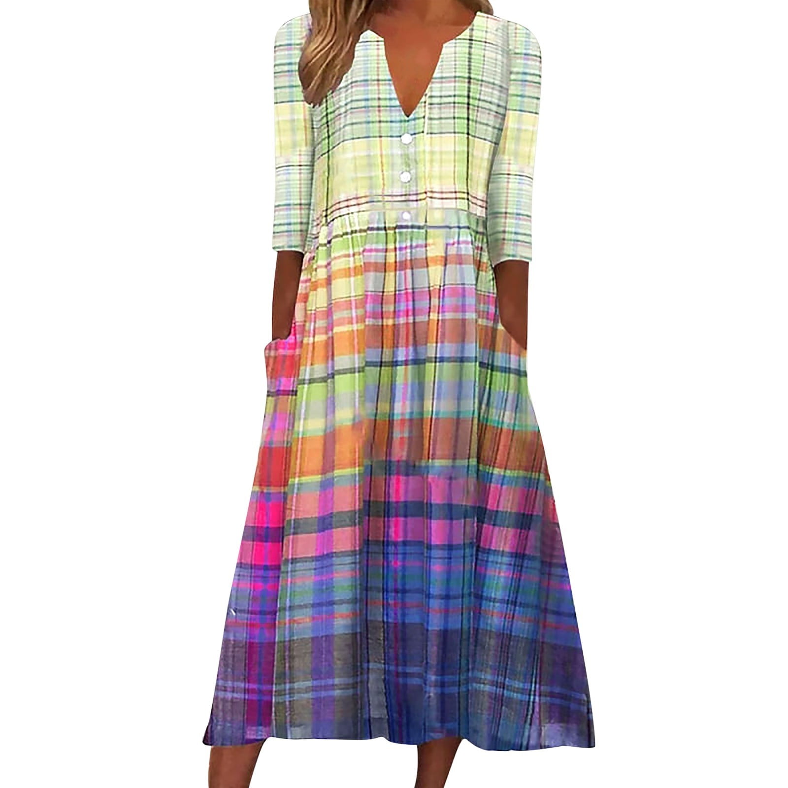 Zongyism Deals Of The Day Clearance Midi Dress With Sleeves Todays