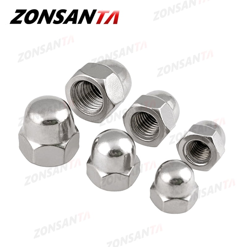 ZONSANTA Acorn Nuts M3 M4 M5 M6 M8 M10 M12 M14 M16 304 Stainless Steel ...