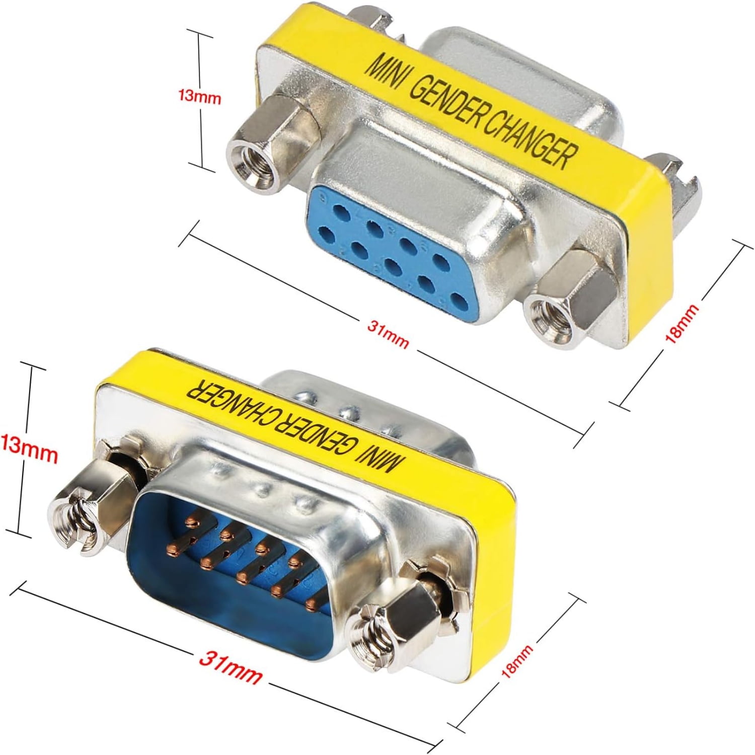 ZONXNJY High-Quality and Reliable 20-Pack of Durable DB9 Male to Male ...