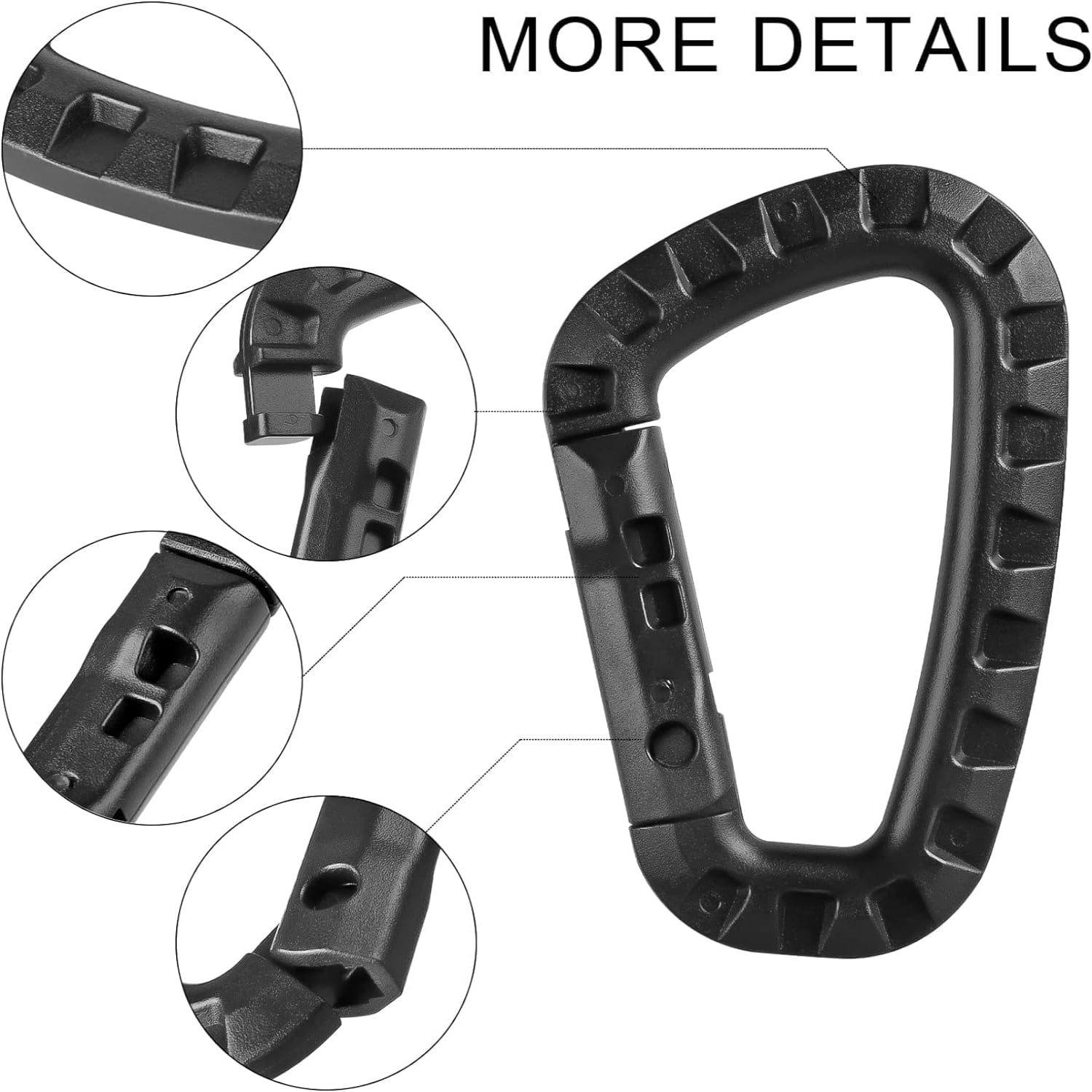 ZONXNJY Ideal Lightweight and Durable 16-Piece Tactical Carabiner ...