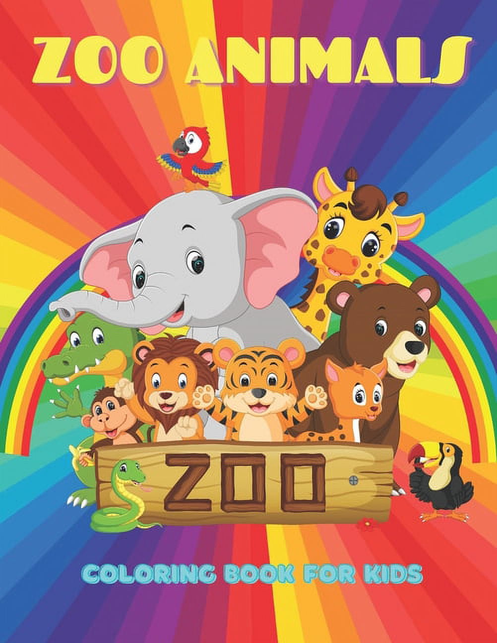 ZOO ANIMALS - Coloring Book For Kids: Sea Animals, Farm Animals, Jungle ...