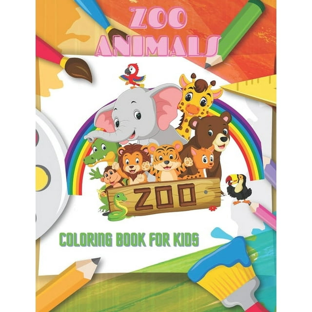 ZOO ANIMALS - Coloring Book For Kids: Sea Animals, Farm Animals, Jungle ...