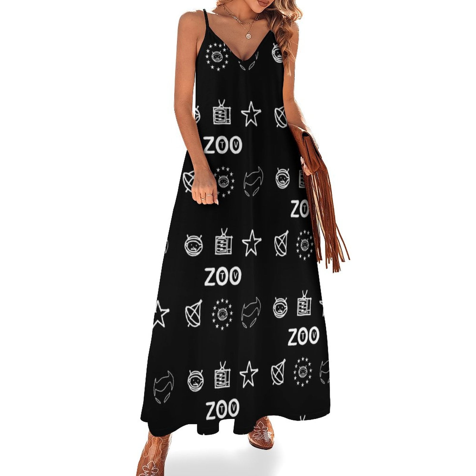 ZOO Symbols Sleeveless Dress luxury woman party dress wedding dresses ...