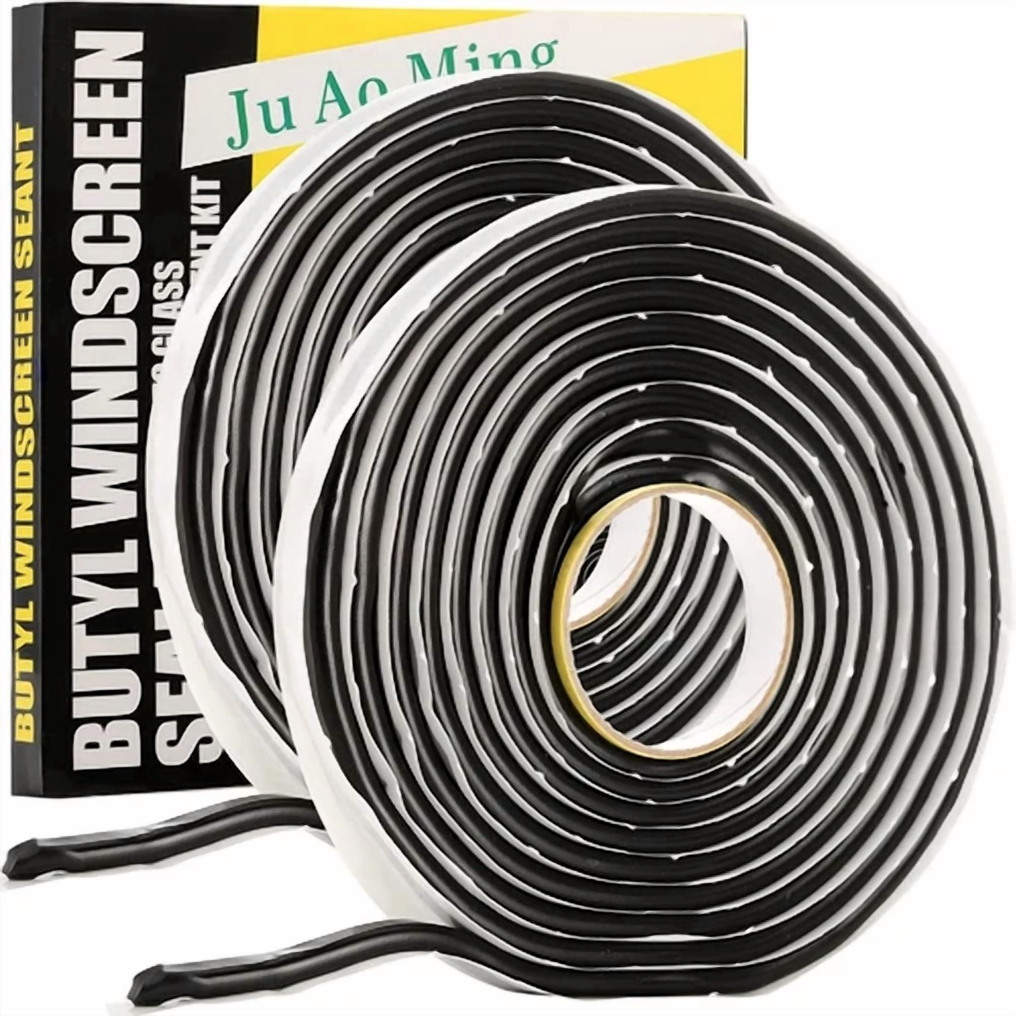 ZOOFOX 2 Pack Butyl Seal Tape, 3/8" X 30 Feet Black Rubber Sealant ...