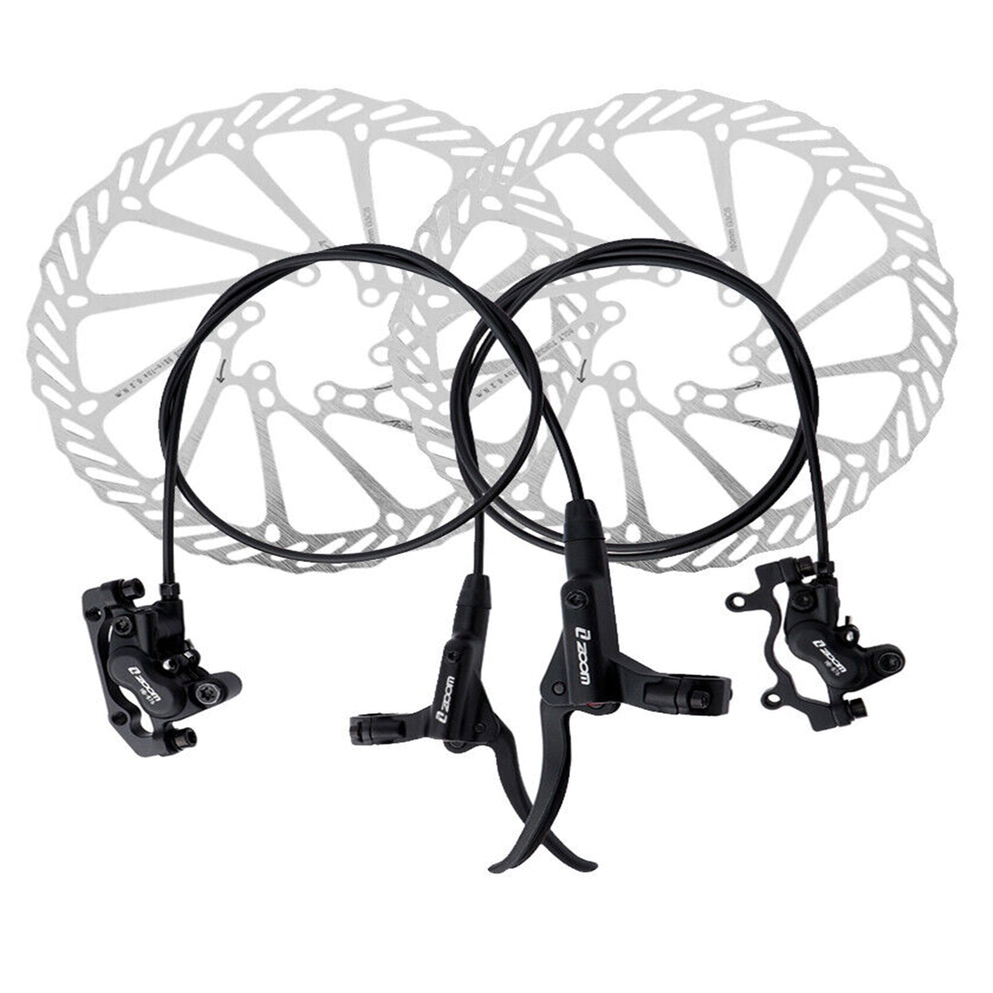 ZOOM 4-Piston Bicycle Hydraulic Disc Brake with MTB Bicycle Disc Brake ...