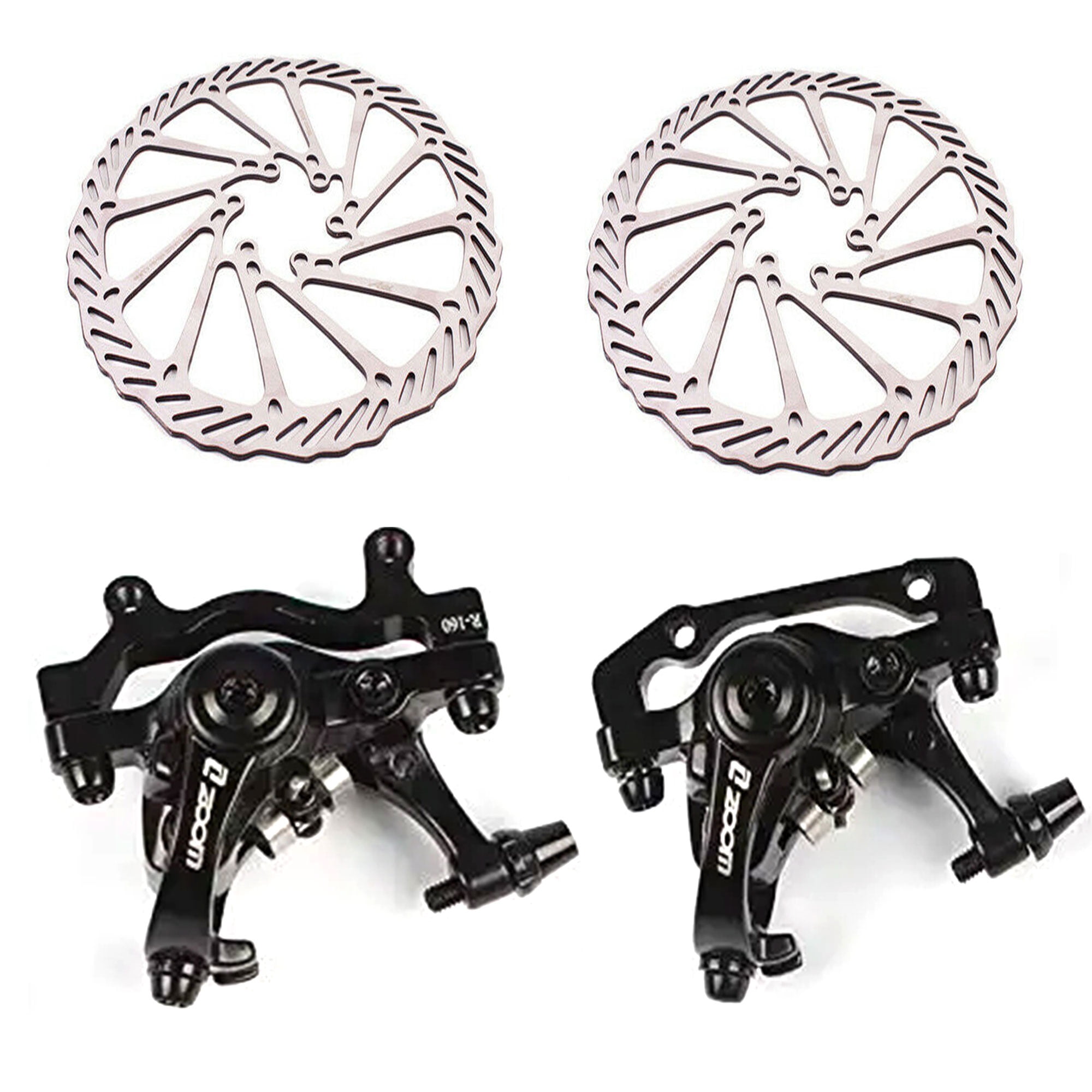 ZOOM MTB Bicycle Mechanical Disc Brake Caliper Front Rear Double Piston ...