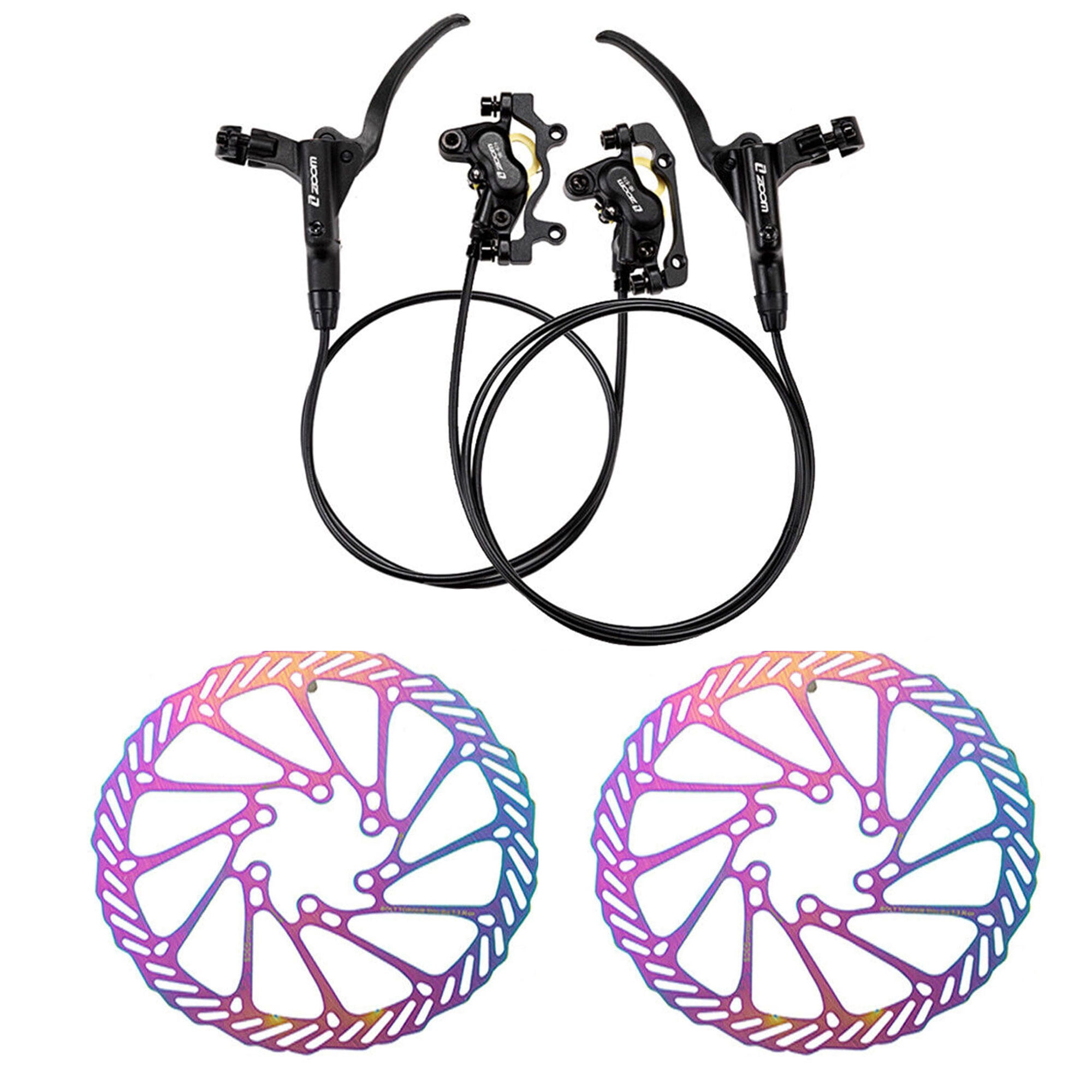 ZOOM Mountain Bicycle 4 Piston Hydraulic Disc Brakes with 160mm Bike ...