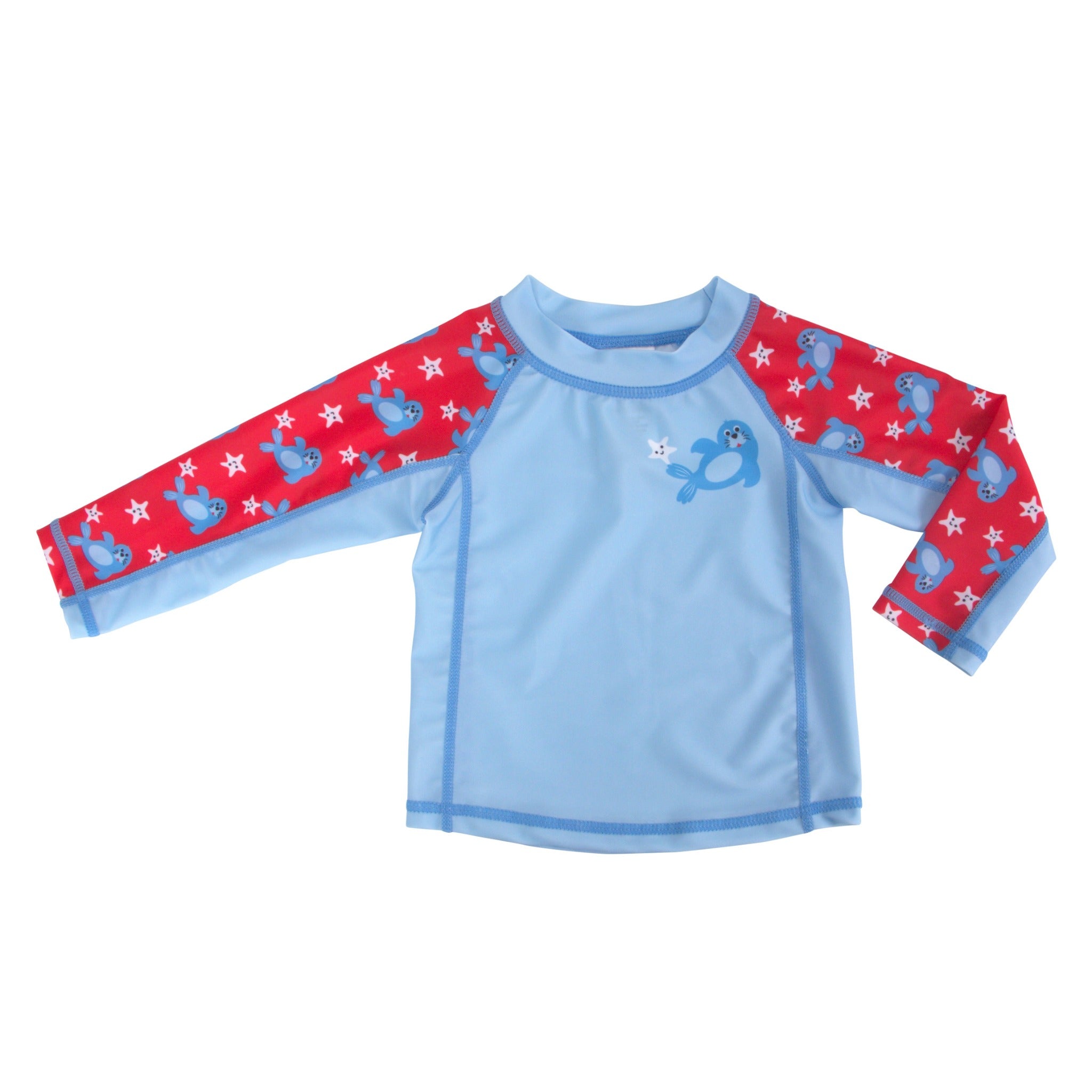 ZOOOCHINI Baby Rash Guard Long-Sleeve Swim Top - Sunny the Seal ...