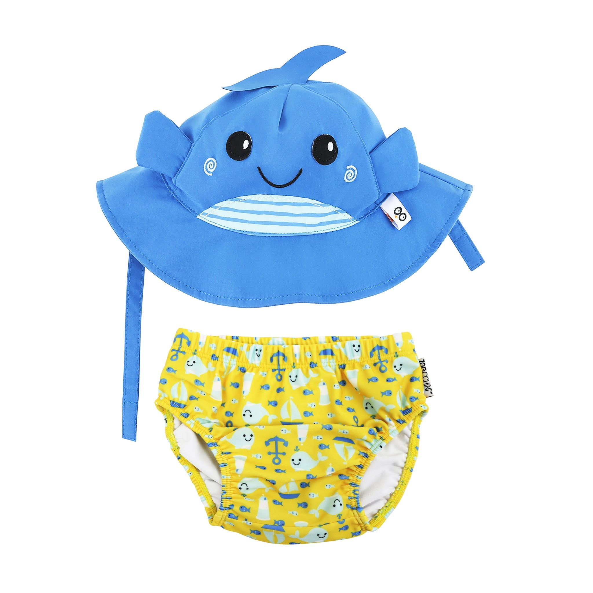 ZOOOCHINI Baby Swim Diaper & Sun Hat Set - Willy the Whale - Walmart.com