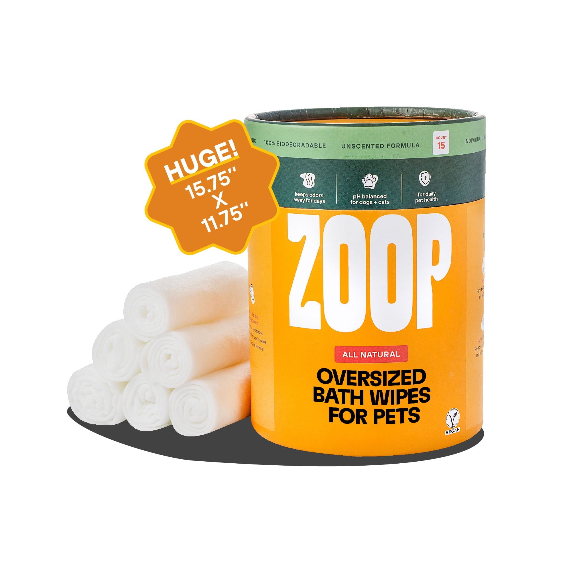 ZOOP Extra Large Dog Wipes Cleaning Deodorizing Whole Body Wet Wipes ...
