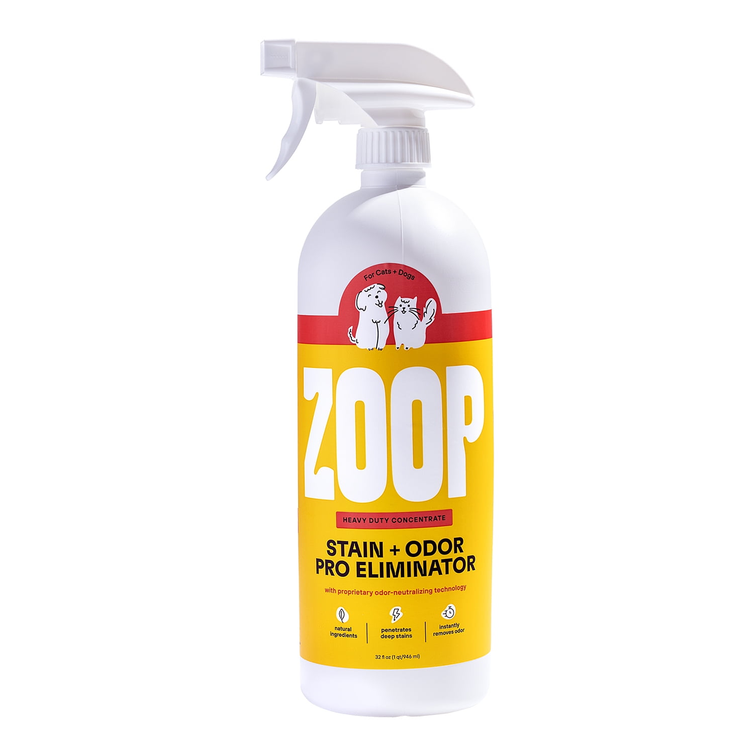 ZOOP Pro Pet Stain Remover & Odor Eliminator for Dogs, Cats, Animal ...