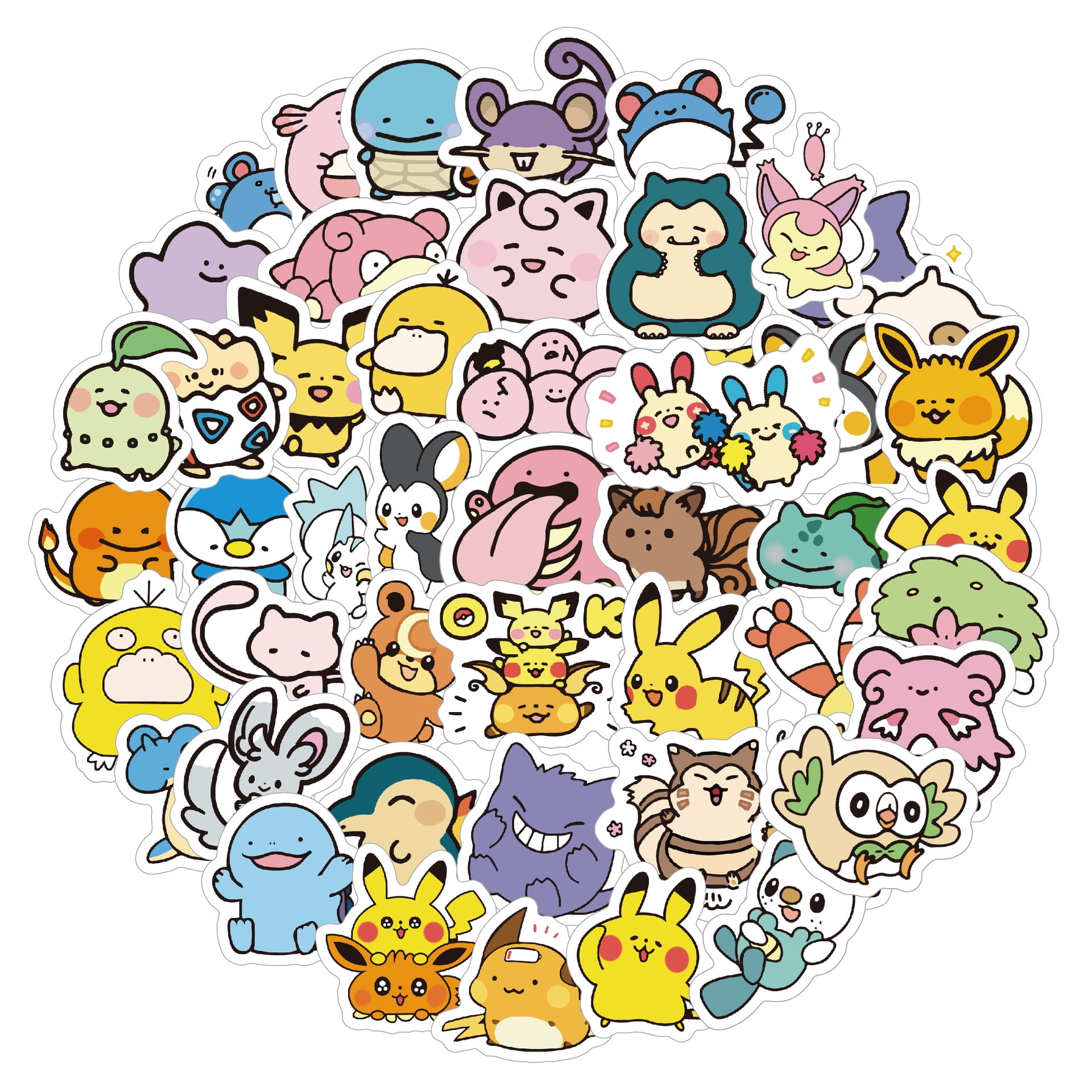 ZOOUSQII 100Pcs Cute Cartoon Stickers, Waterproof Vinyl Decal for Girl ...