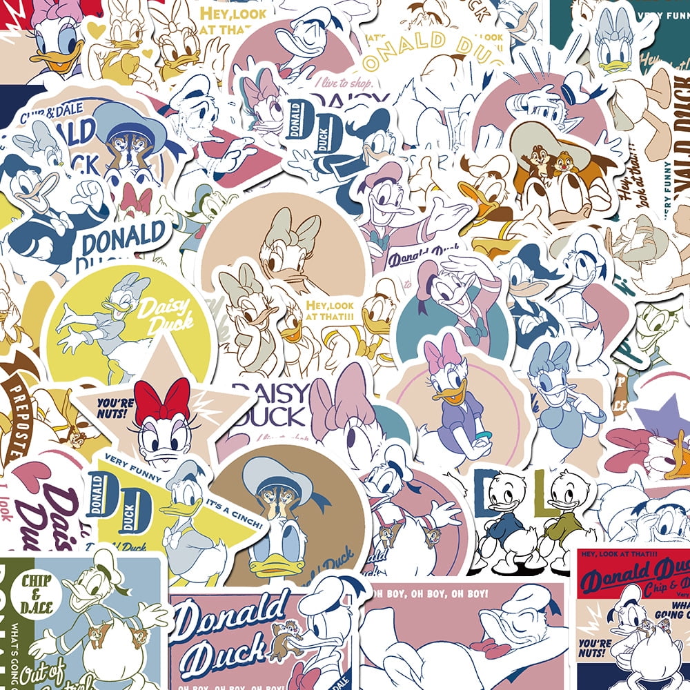 ZOOUSQII 200 PCS Cute Cartoon Donald Duck Stickers, Waterproof Vinyl ...