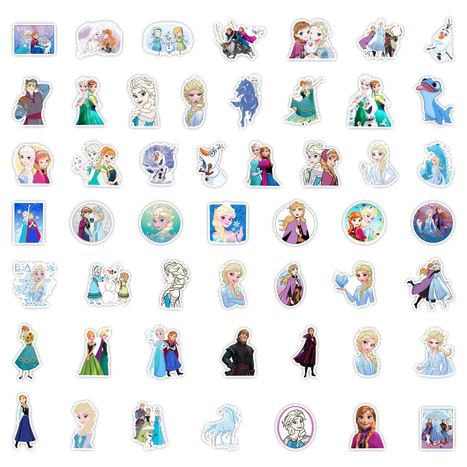 ZOOUSQII 200 PCS Cute Cartoon Frozen The Snow Queen Stickers ...