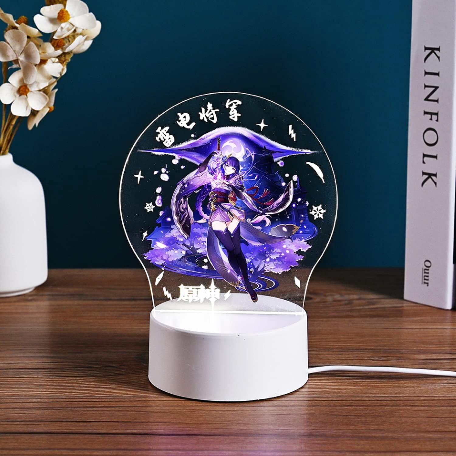 ZOOUSQII Cartoon Anime Pattern 3D Night Light Illusion LED Desk Lamp ...