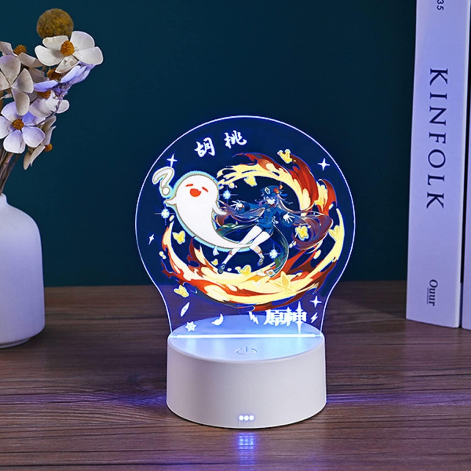 ZOOUSQII Cartoon Anime Pattern 3D Night Light Illusion LED Desk Lamp ...
